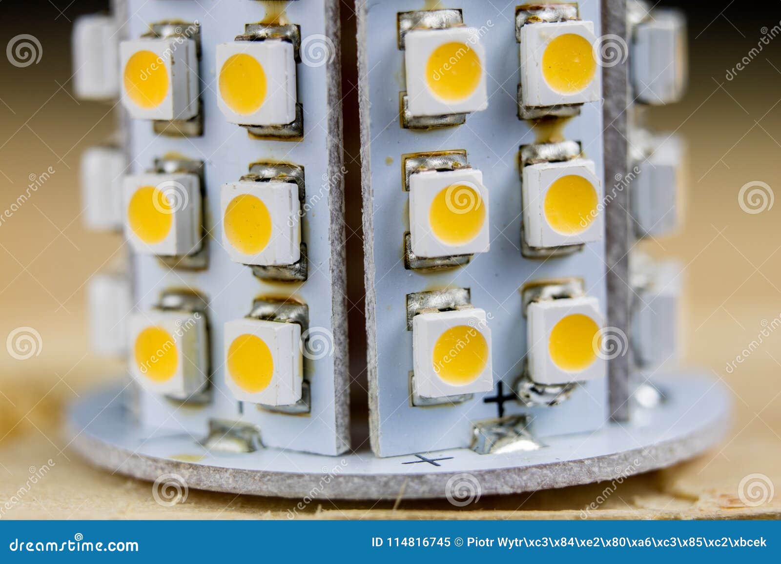 Electronic LEDs on an Electronic Board. Modern Ways of Lighting. Stock ...