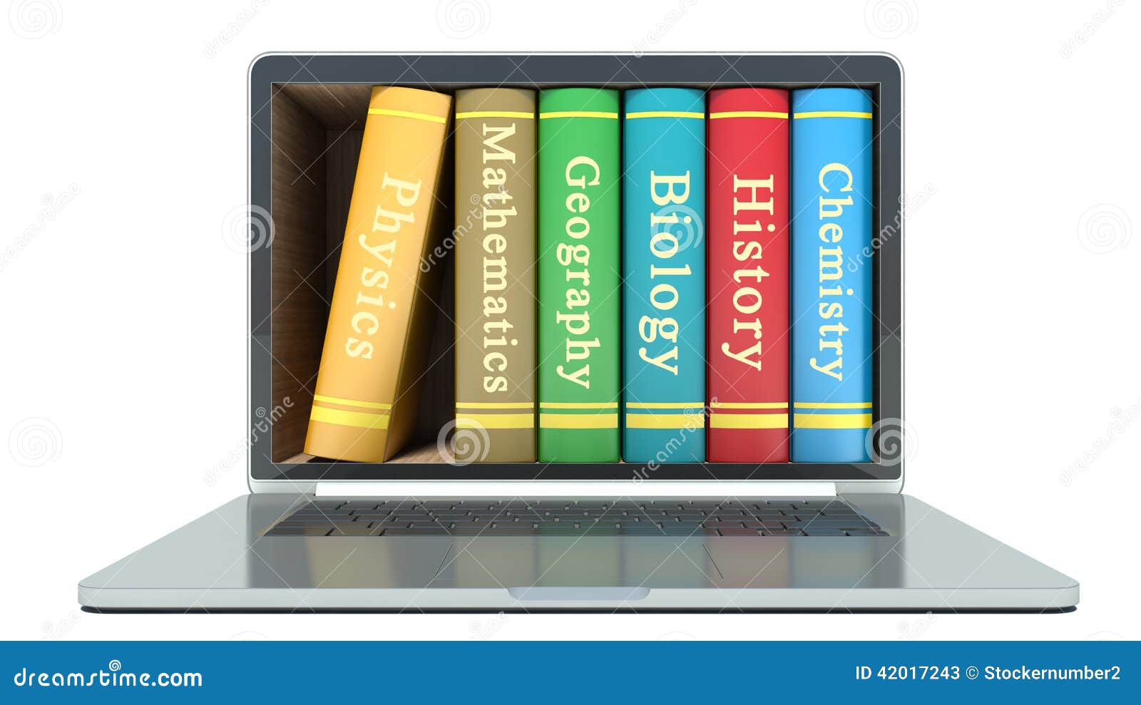 Electronic library concept stock illustration. Illustration of desk ...