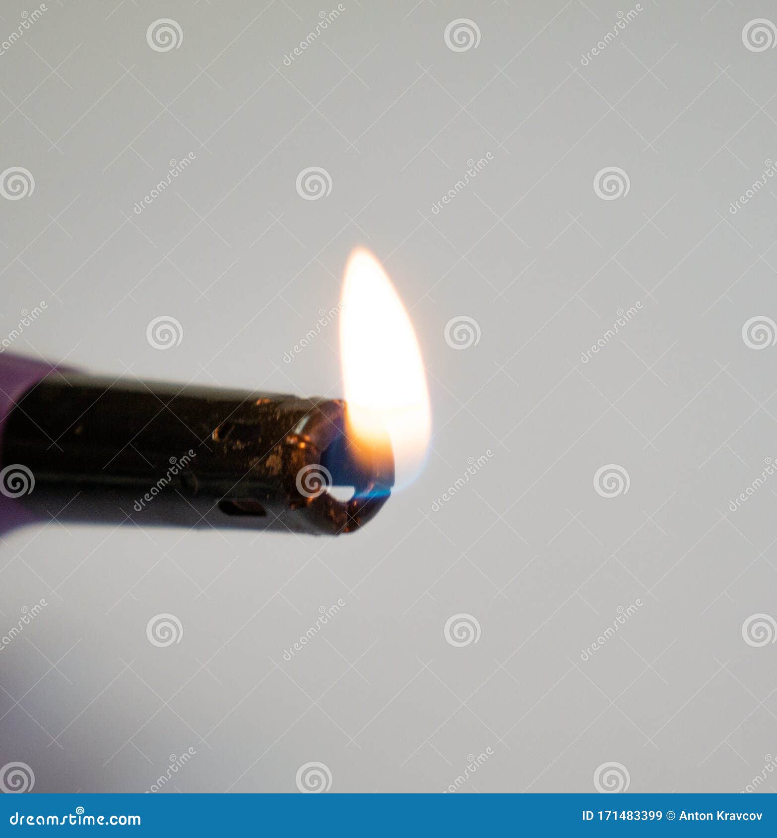 An Electronic Lighter. Burning the Kitchen Stove Stock Image - Image of ...