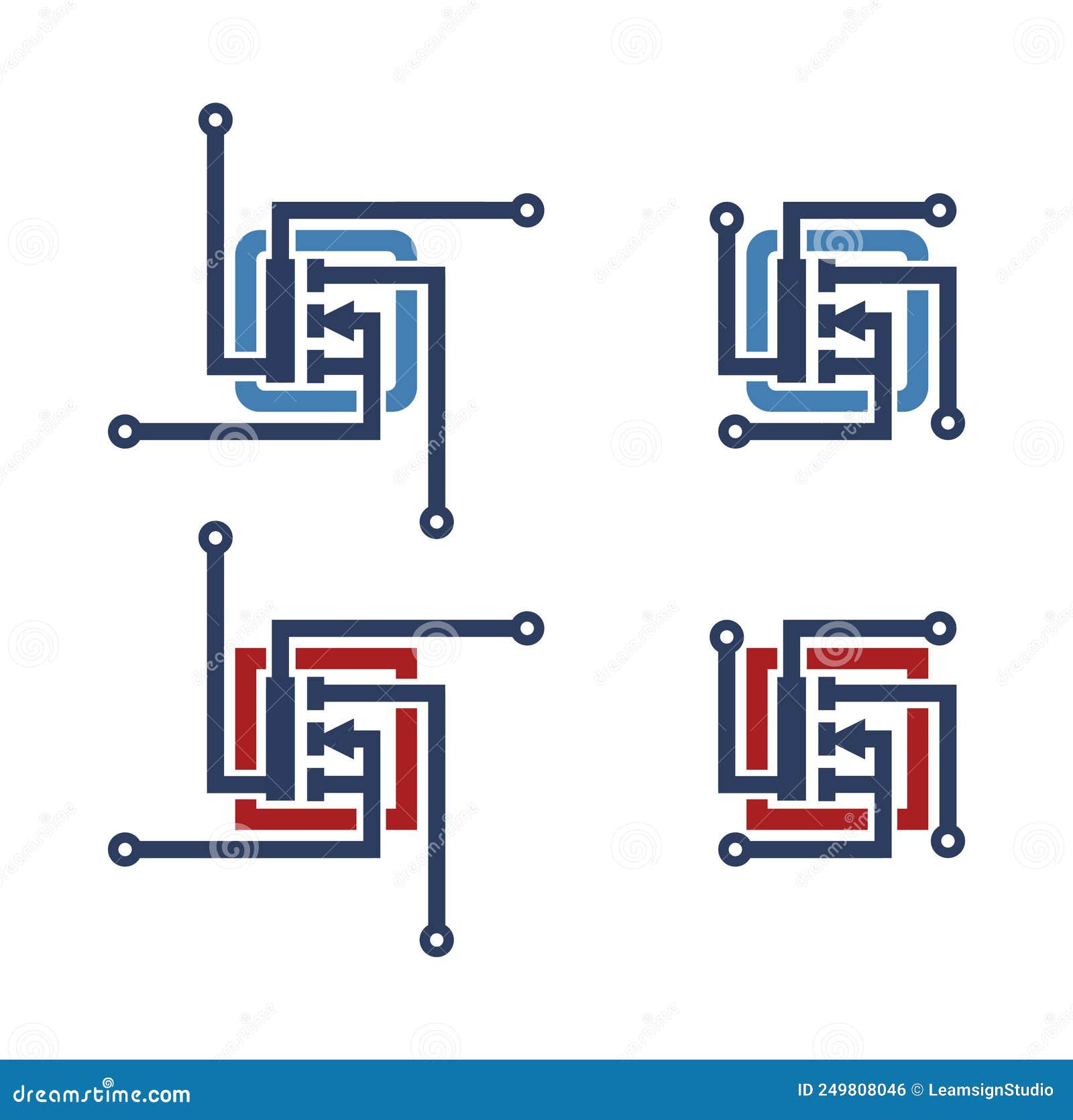 Electronic Logo Design Illustration Stock Vector - Illustration of ...