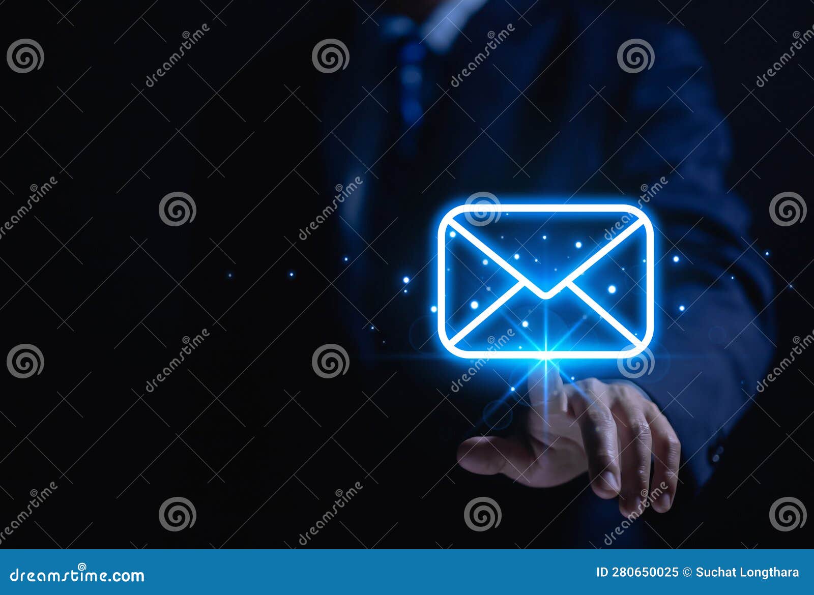 Electronic Mail Concept is Online Communication on the Internet Network ...