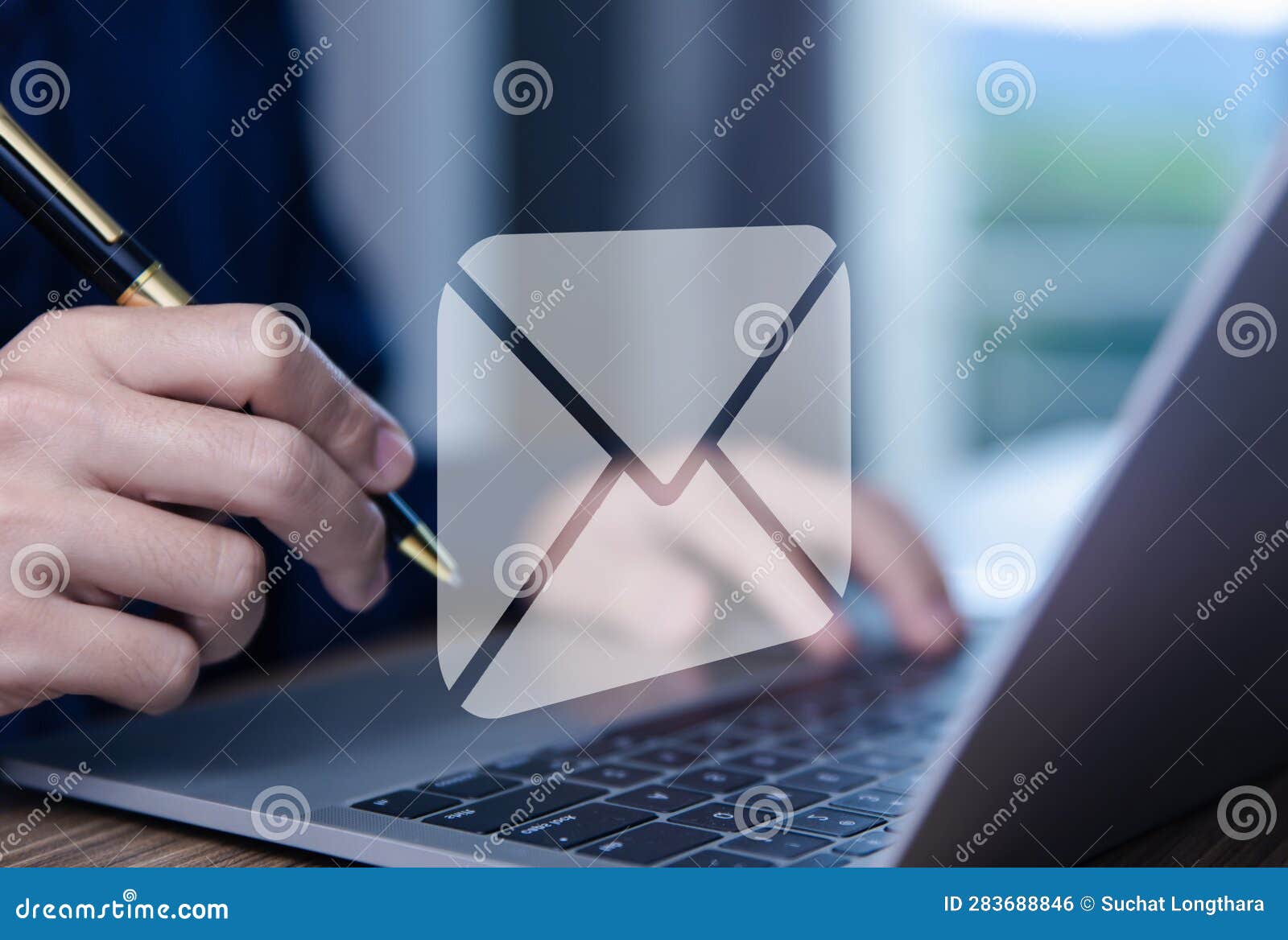 Electronic Mail Concept is Online Communication on the Internet Network ...