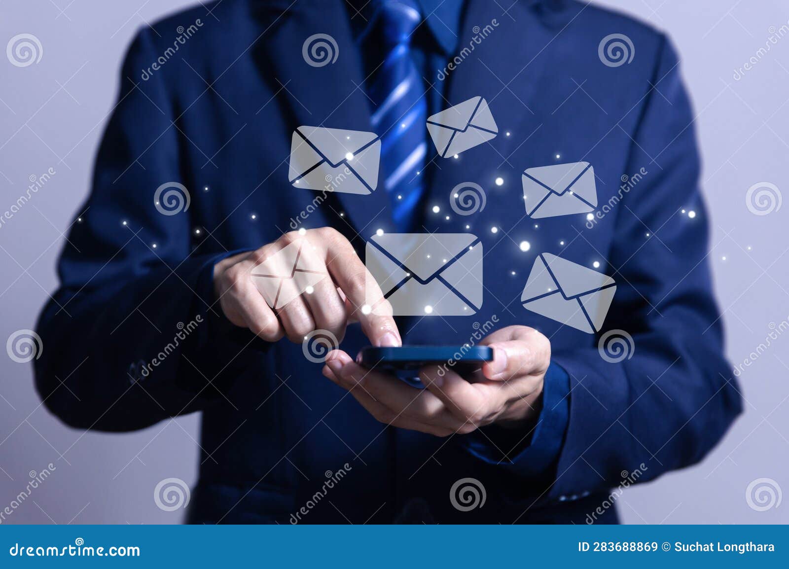 Electronic Mail Concept is Online Communication on the Internet Network ...