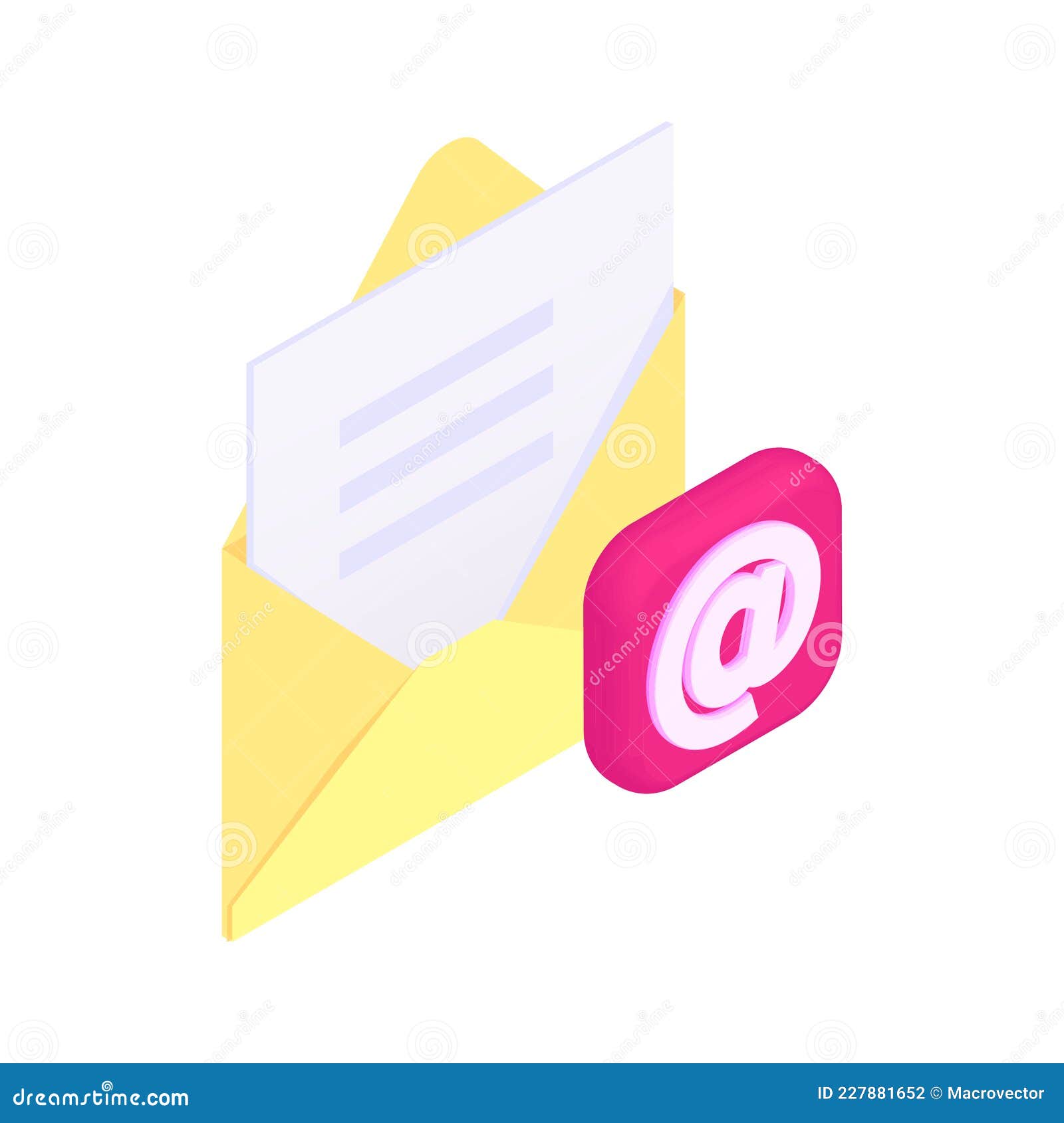 Electronic Mail Support Composition Stock Vector - Illustration of ...