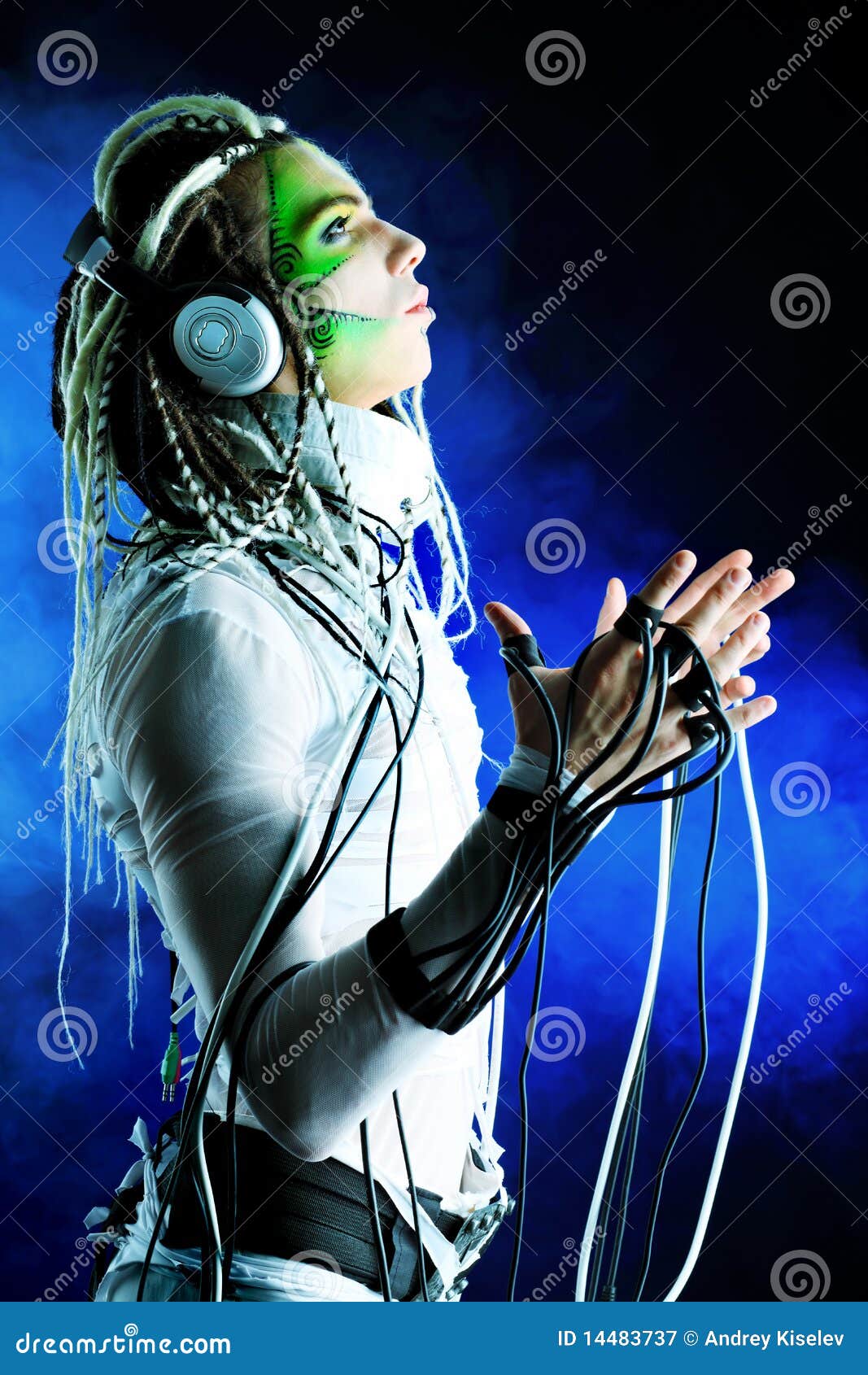 Electronic man stock image. Image of emotion, adult, hairstyle - 14483737