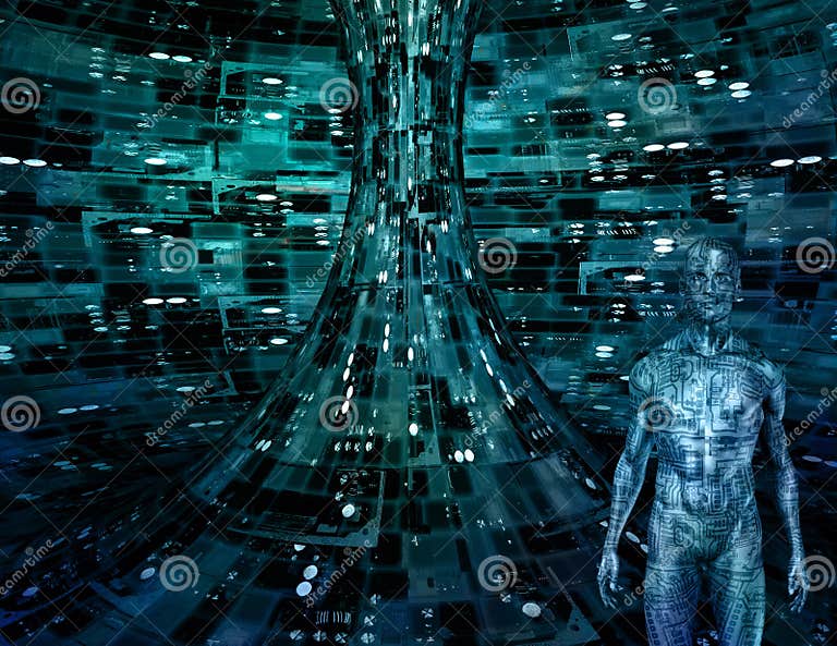 Electronic Man stock illustration. Illustration of futuristic - 15176869