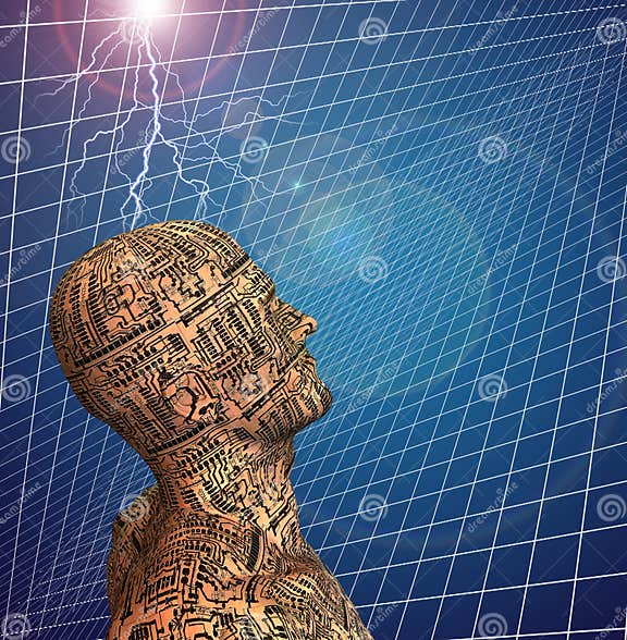 Electronic Man stock illustration. Illustration of android - 19696737