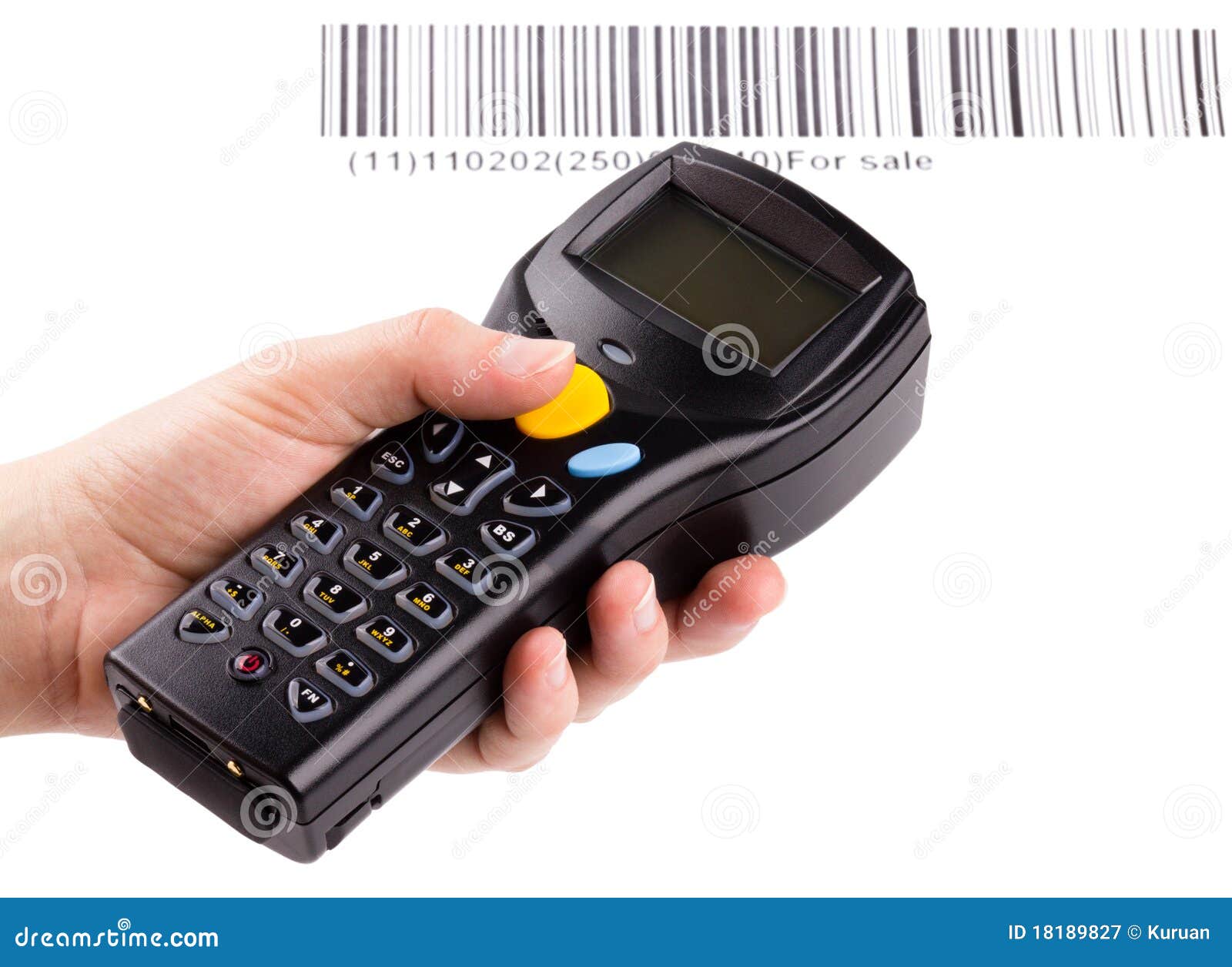 Electronic Manual Scanner of Bar Codes Stock Image - Image of code ...