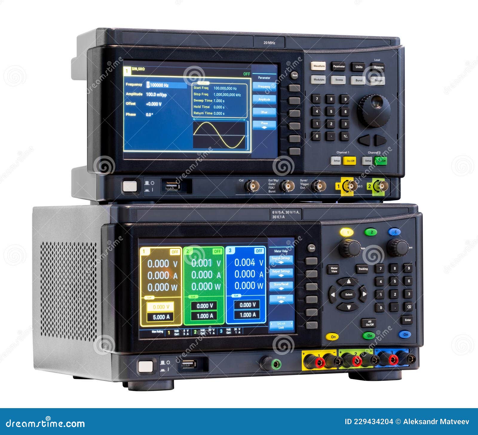 Electronic Measuring Instruments in Science Lab, Oscilloscope Stock ...