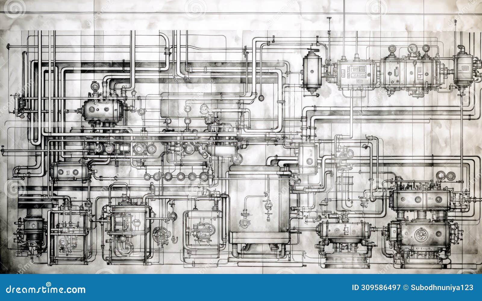 Electronic Mechanical Diagram Blue Print of Bakground Texture Stock ...