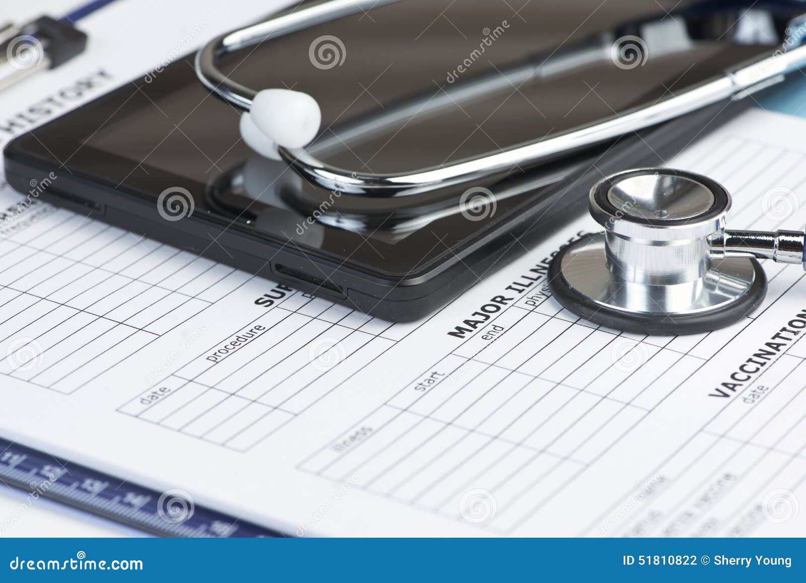 Electronic Medical Record stock photo. Image of medical - 51810822