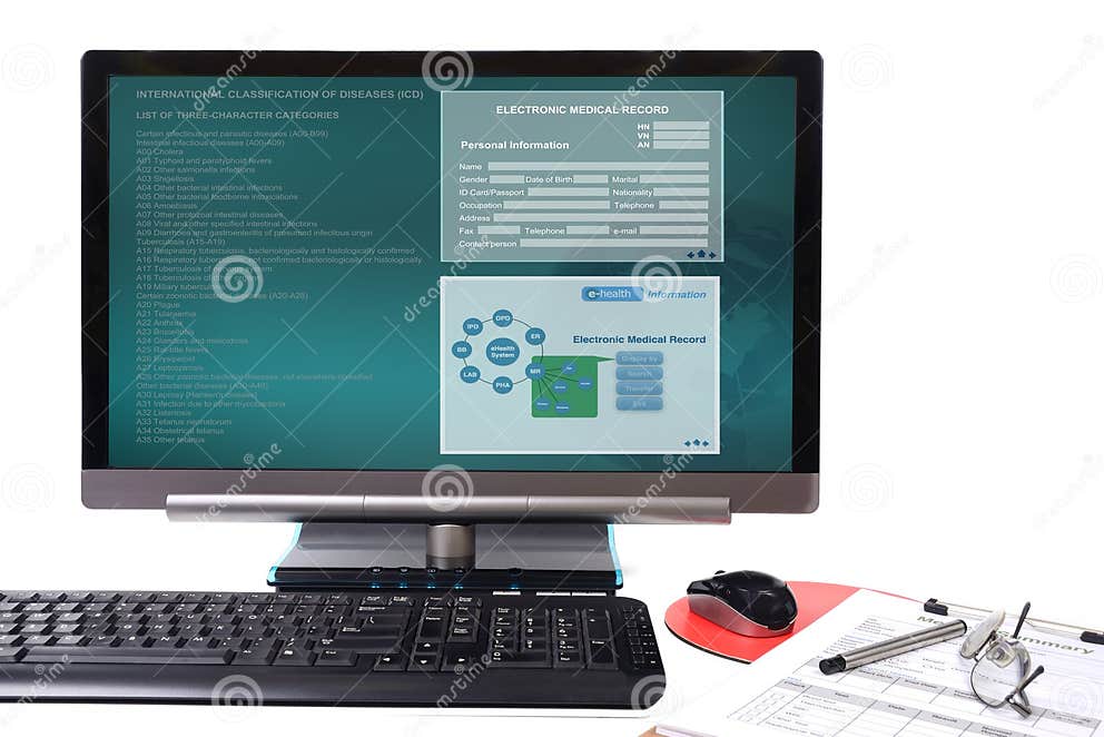 Electronic medical record. stock image. Image of technology - 43549213