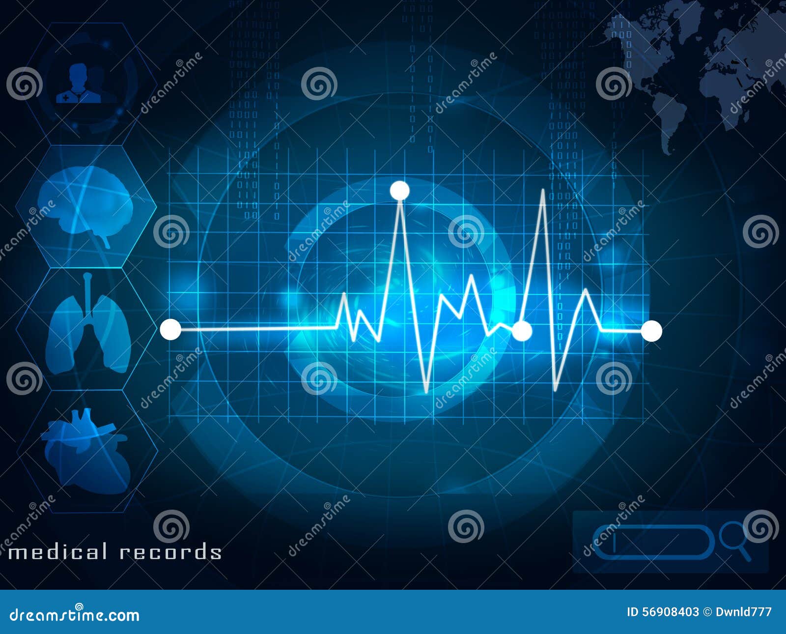 Electronic medical records stock illustration. Illustration of ...