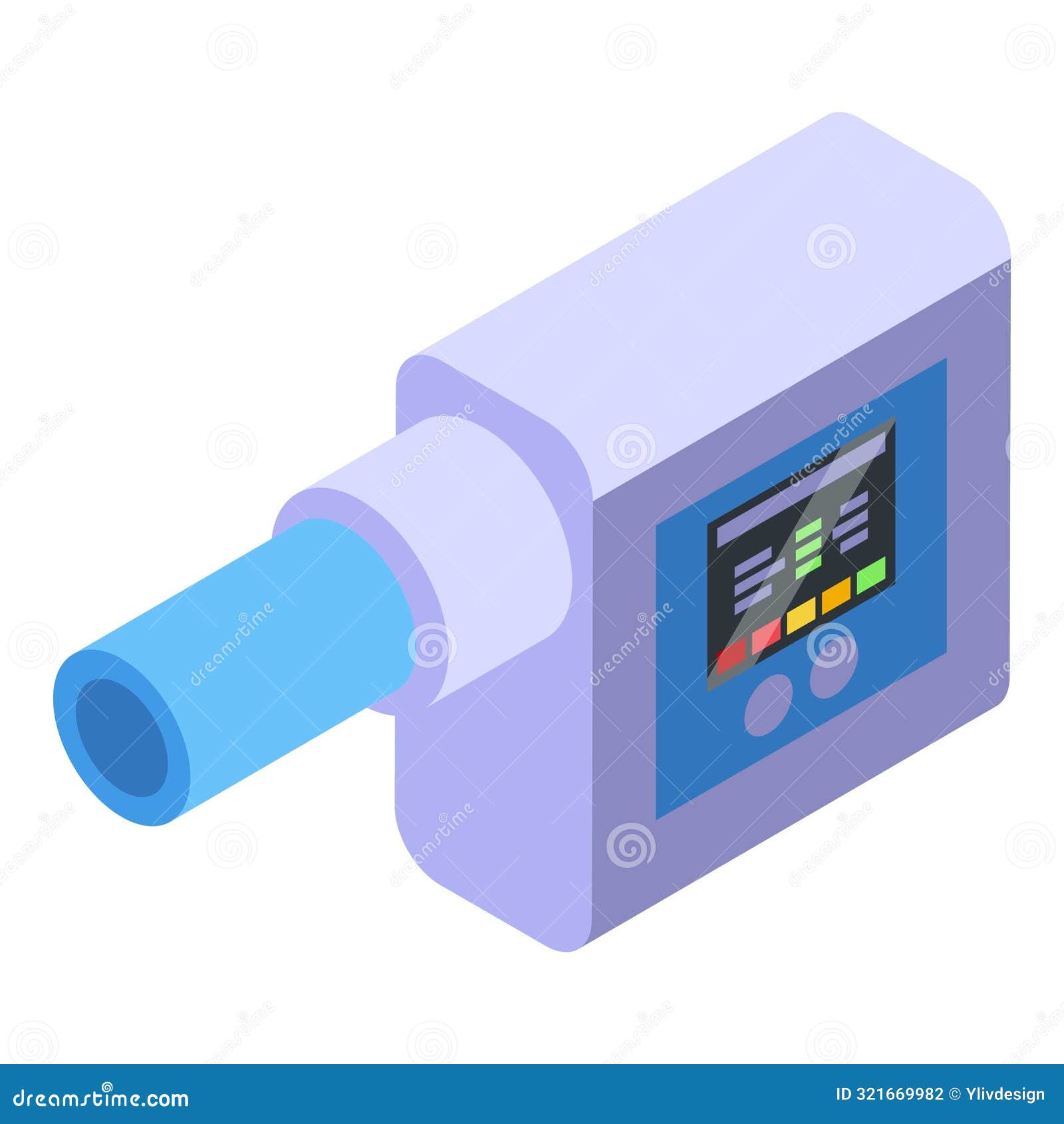 Electronic Medical Spirometer Measuring Lung Function and Capacity ...