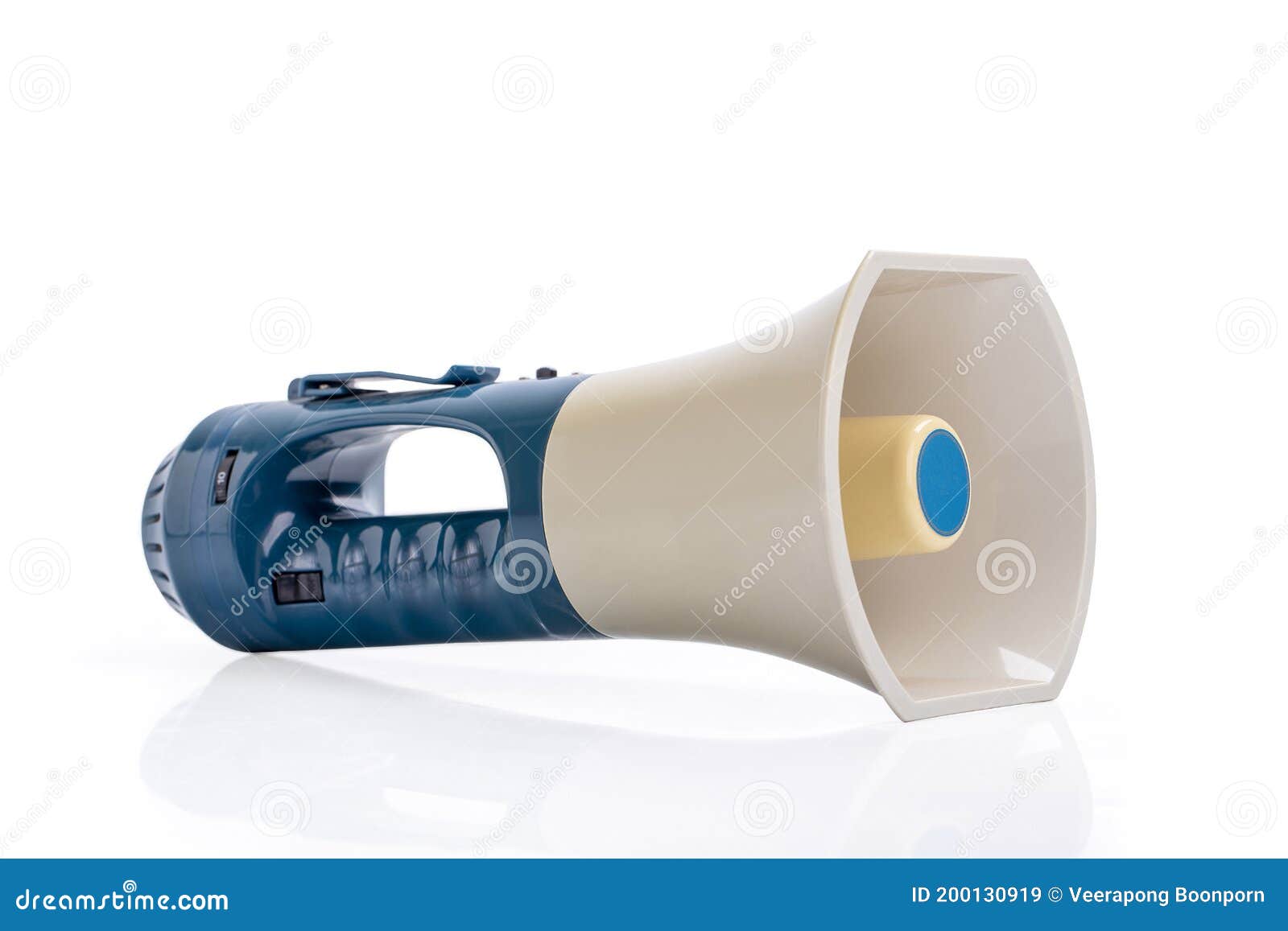 Electronic Megaphone Isolated on White Background Stock Image - Image ...