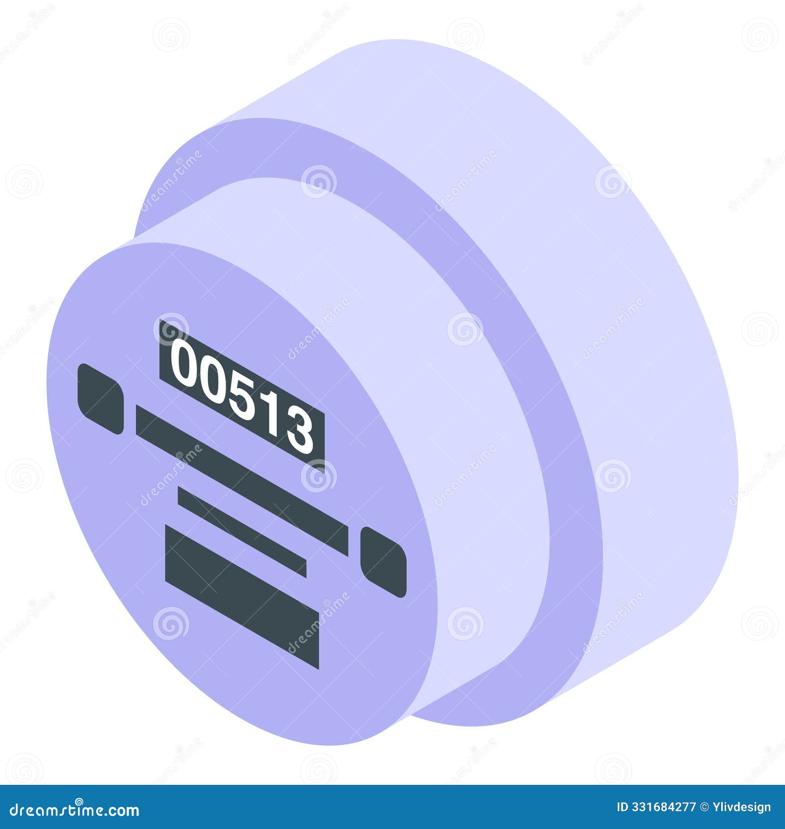 Isometric Kilowatt Hour Electric Meter, Power Supply Meter. The Male ...