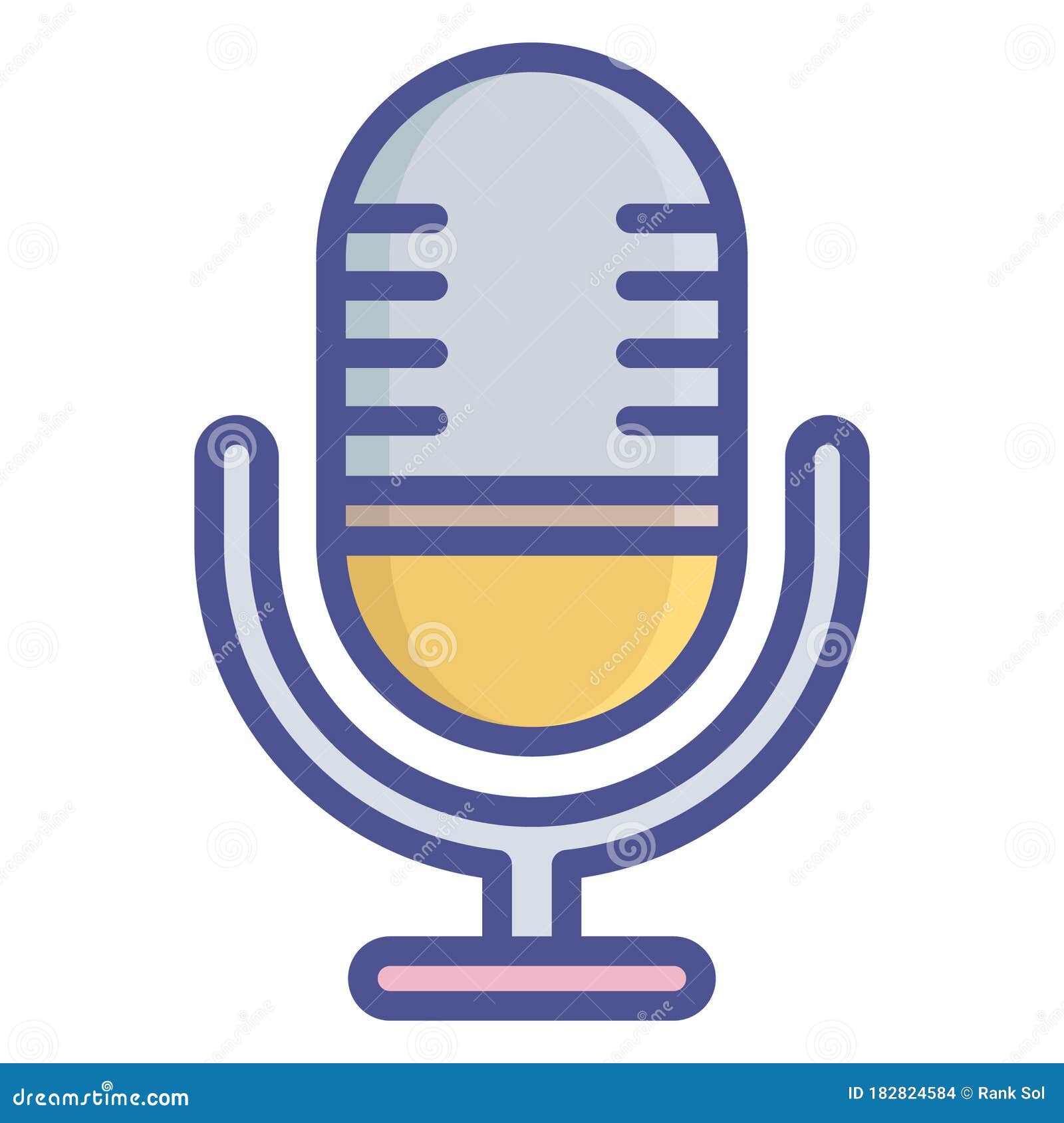 Electronic Mic, Input Device Line Style Vector Icon Which Can Easily ...