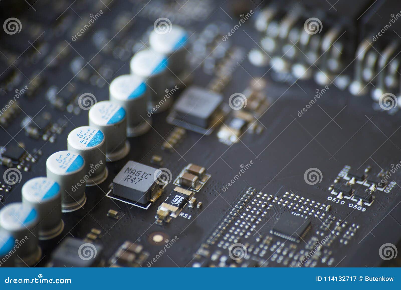 Electronic micro circuit stock image. Image of concept - 114132717
