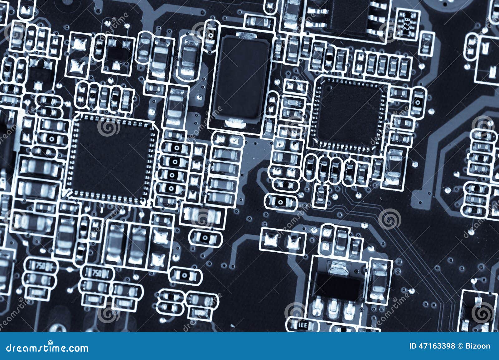 Electronic micro circuit stock photo. Image of microcircuit - 47163398