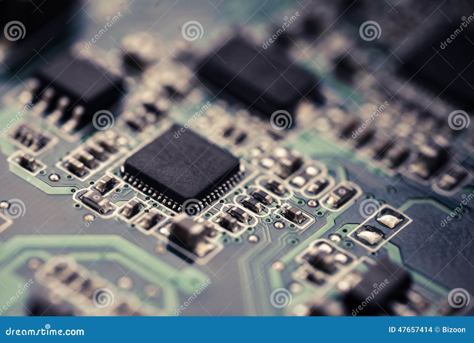 Electronic micro circuit stock photo. Image of connection - 47657414