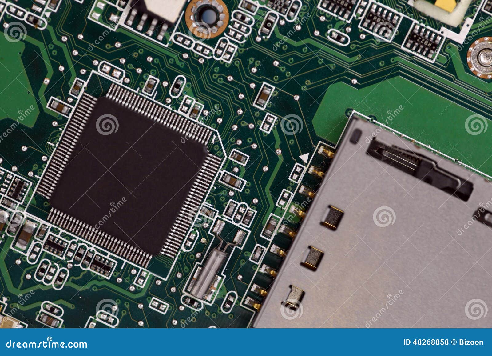 Electronic micro circuit stock photo. Image of motherboard - 48268858