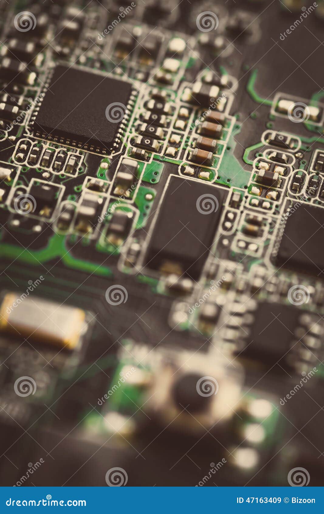 Electronic micro circuit stock image. Image of resistor - 47163409
