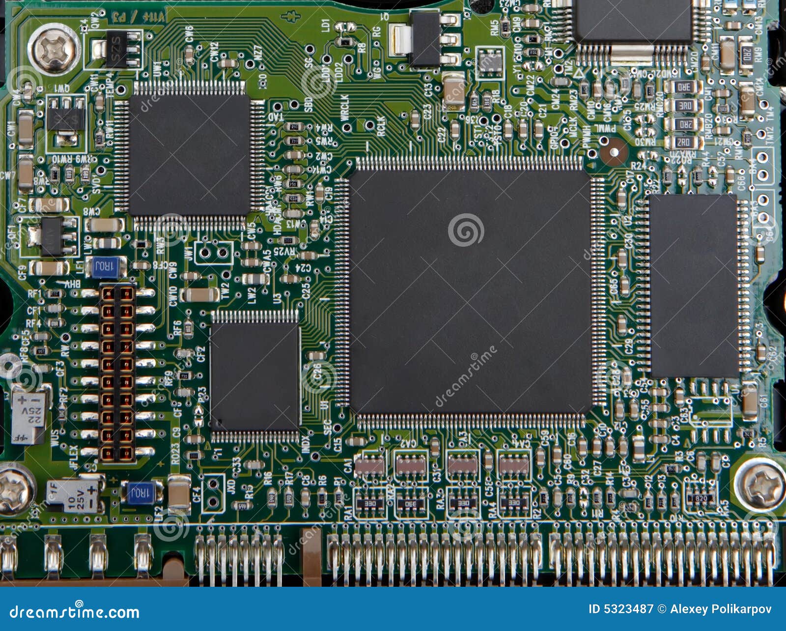 Electronic microchip stock image. Image of green, processor - 5323487