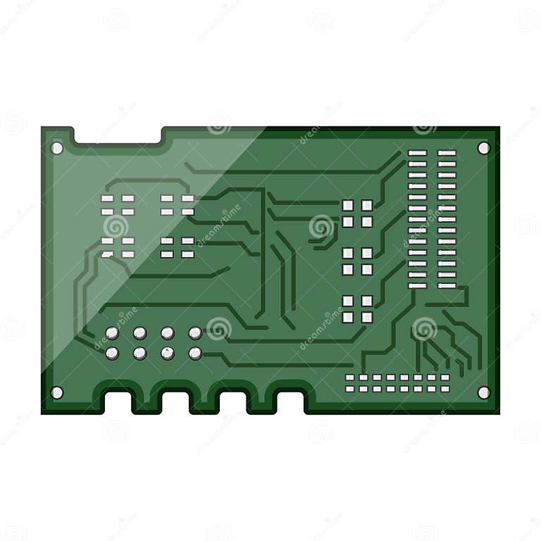 Electronic Microcontroller Cartoon Vector Illustration Stock ...