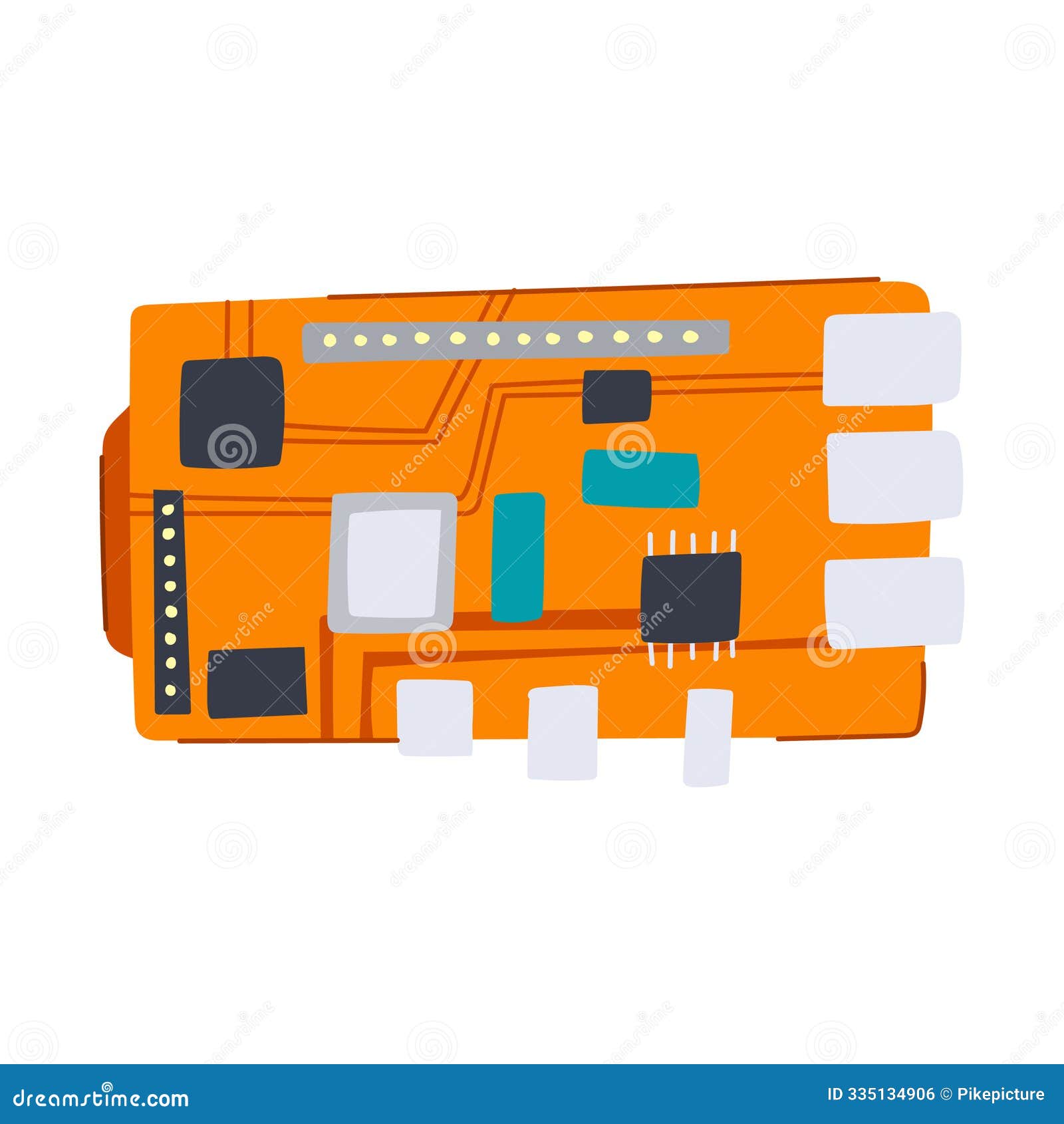 Electronic Microcontroller Cartoon Vector Illustration Stock ...