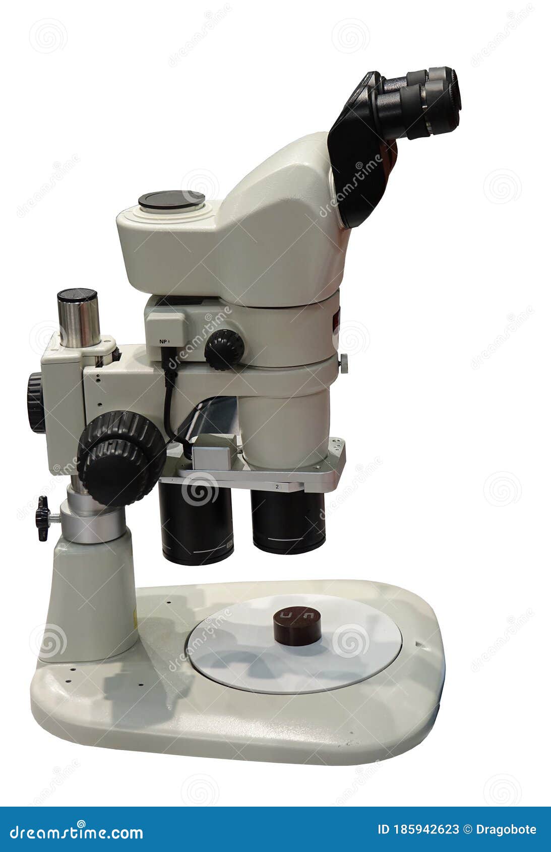 Electronic Microscope Isolated on White Background with Clipping Path ...