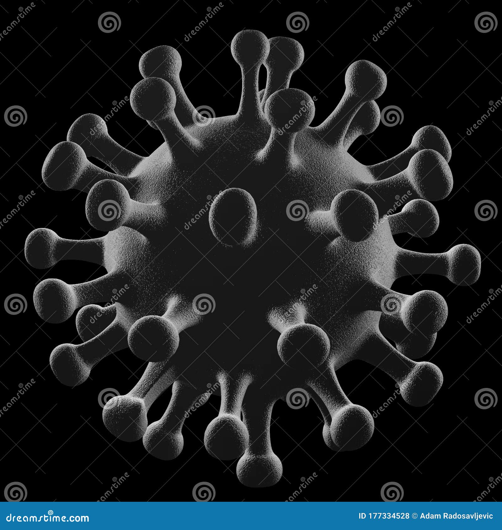 Electronic Microscope View of COVID-19 SARS, Coronavirus, SARS-CoV ...