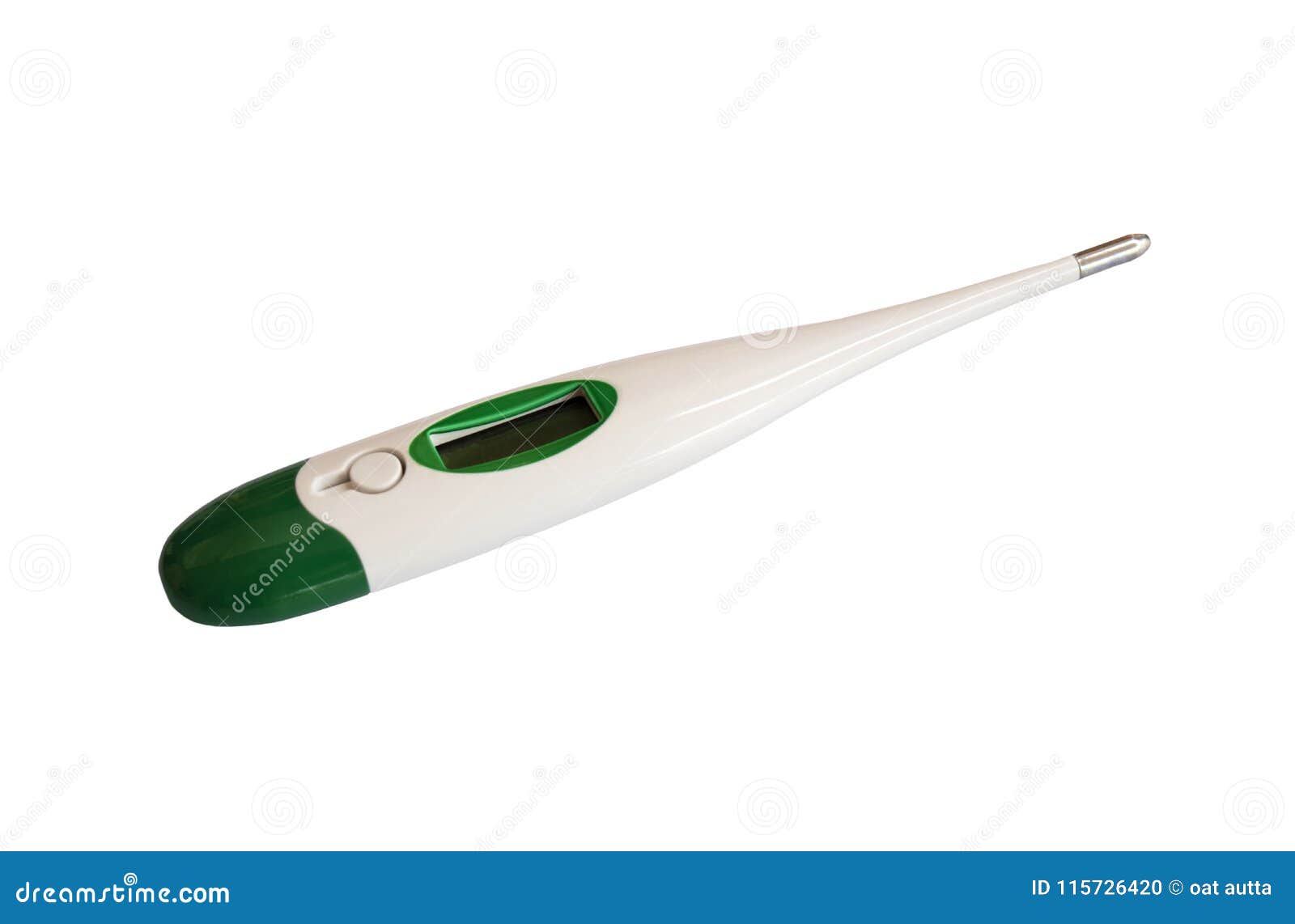 Electronic Modern Digital Thermometer Isolated at on White Background ...