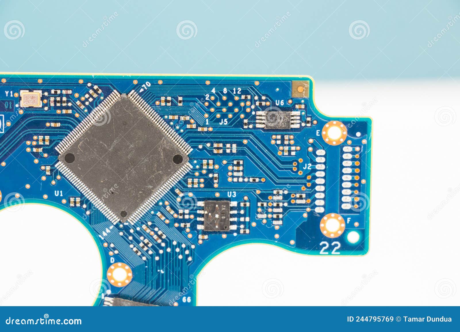 Electronic Motherboard, Isometric Processor Stock Image - Image of ...