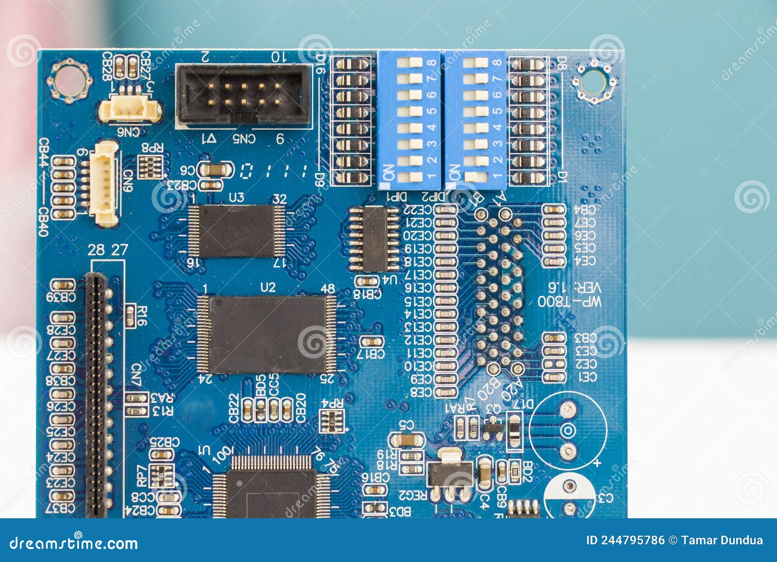 Electronic Motherboard, Isometric Processor Stock Photo - Image of ...