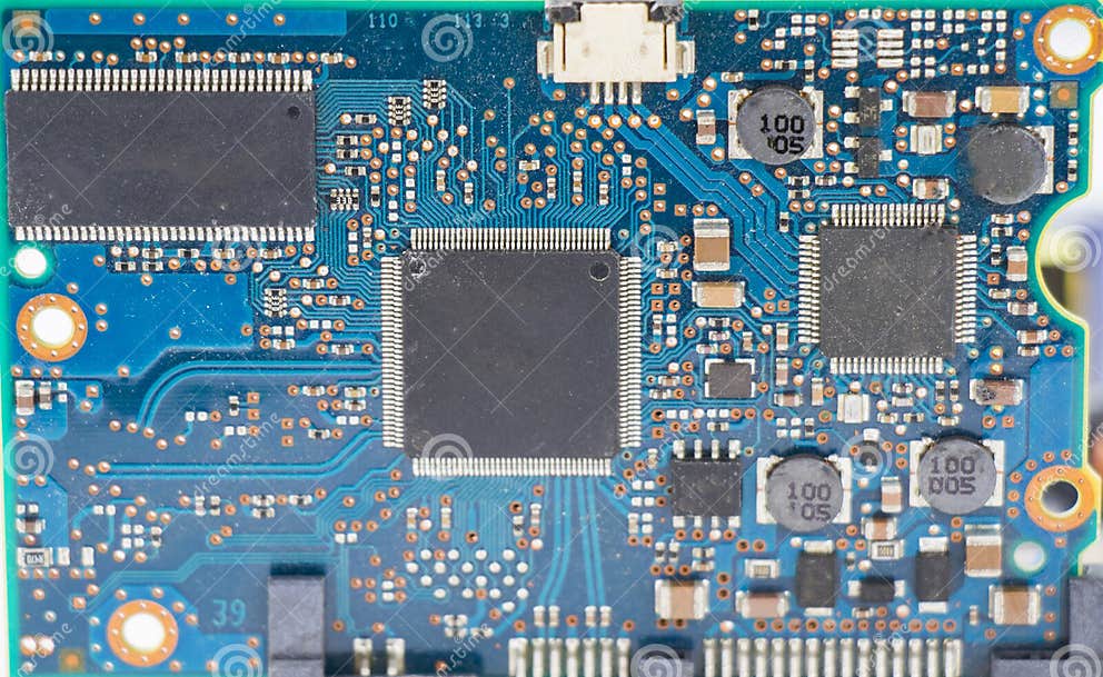 Electronic Motherboard, Isometric Processor Stock Image - Image of ...