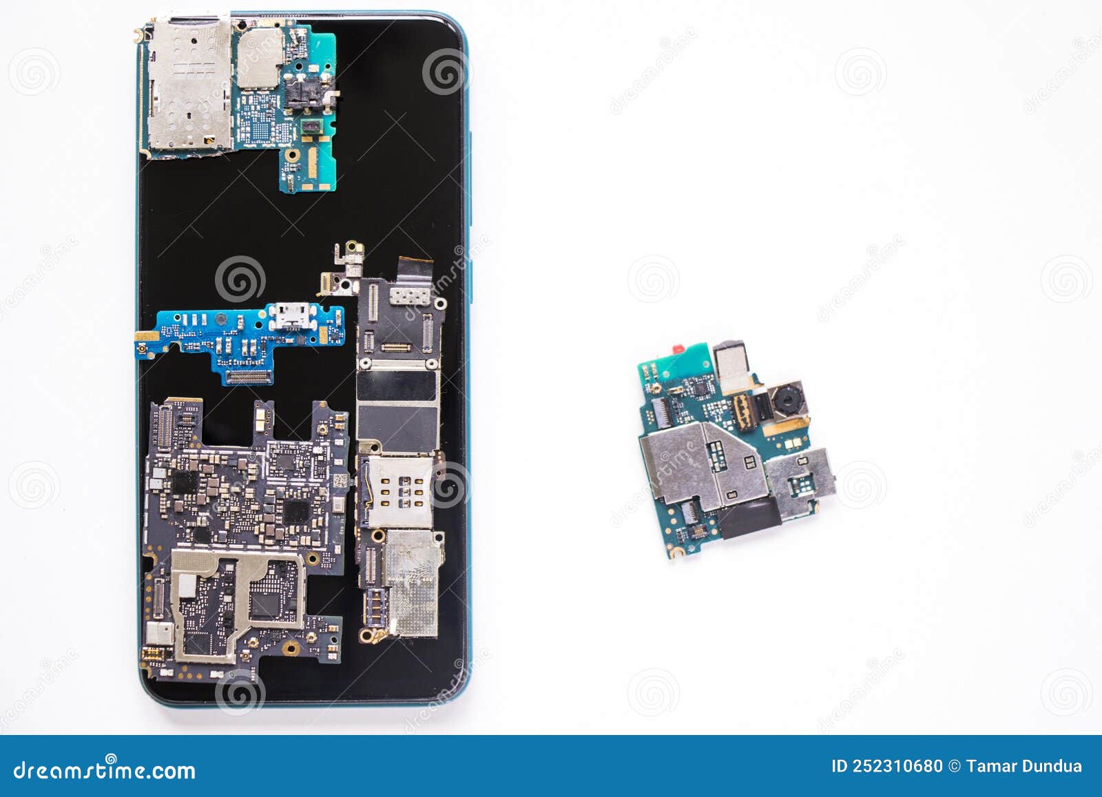 Electronic Motherboard, Isometric Processor Microchip of Mobile Phone ...