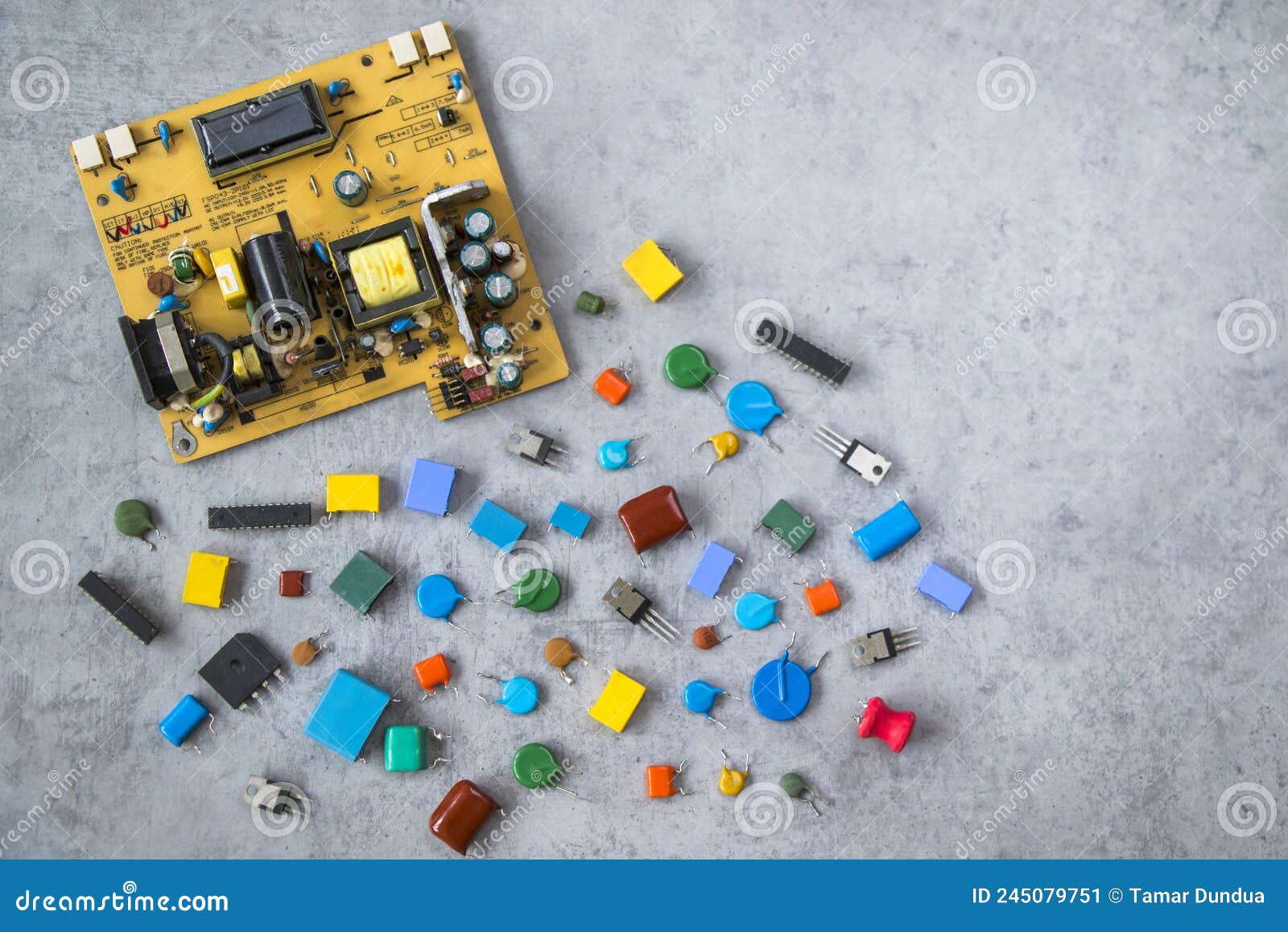 Electronic Motherboard and Isometric Processor, Microchip Parts Stock ...