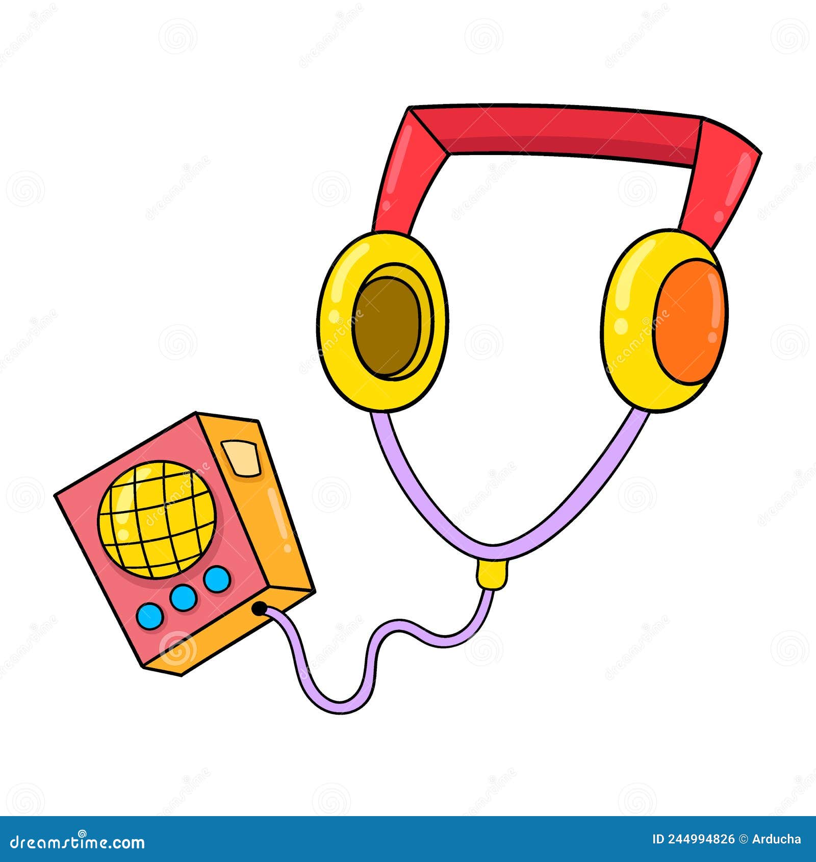 Electronic Mp3 Player Multimedia, Doodle Icon Drawing Stock Vector ...