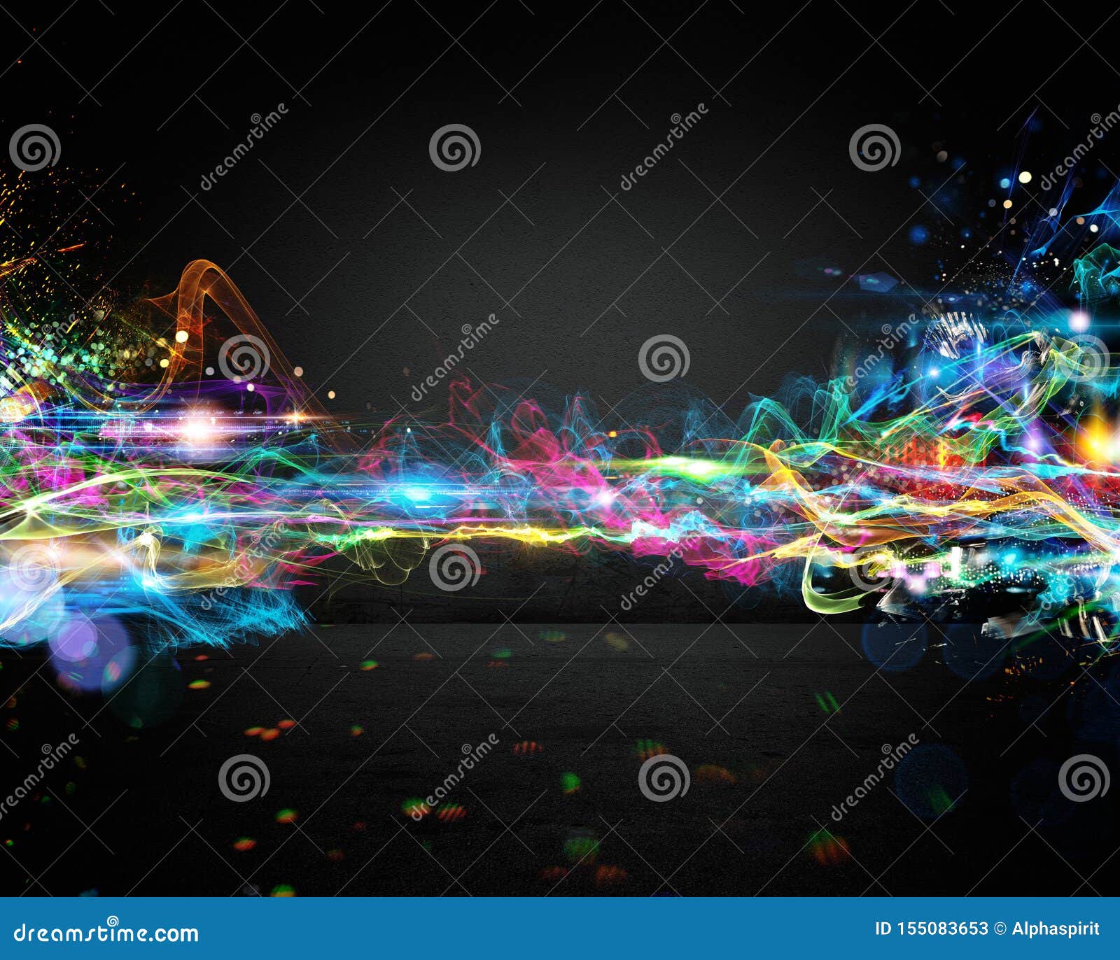 Electronic music effect stock illustration. Illustration of neon ...
