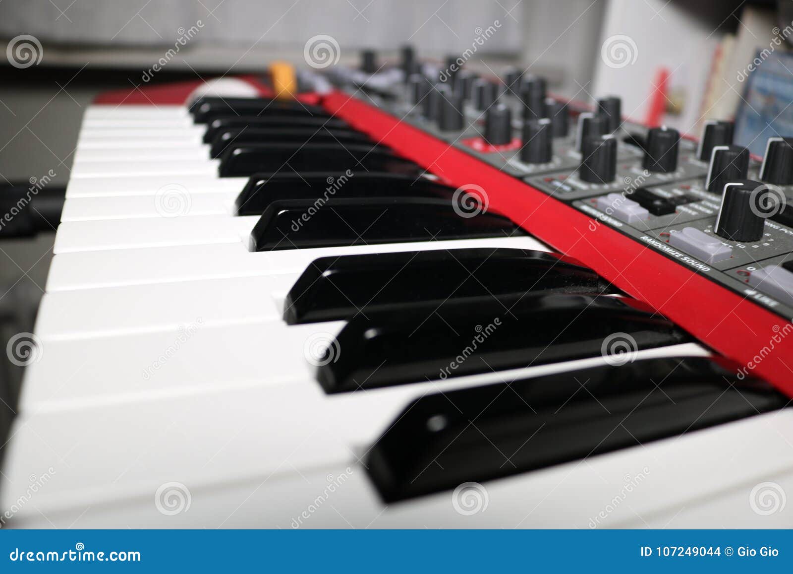 Synthesizer Keyboard Close Up in a Room Stock Photo - Image of dancing ...