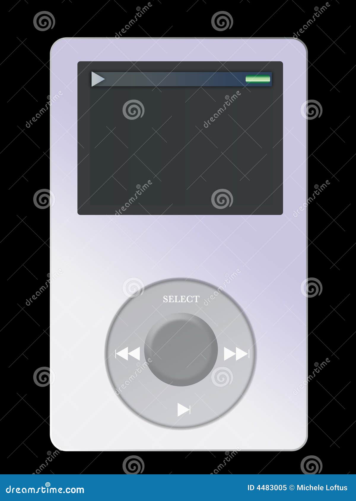 Electronic Music Player Illustration Stock Illustration - Illustration ...