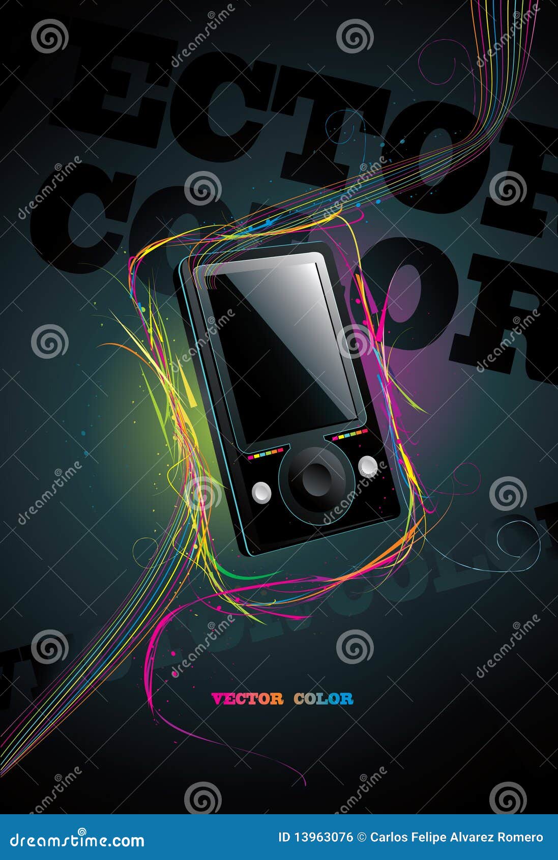 Electronic music vector stock vector. Illustration of electronic - 13963076