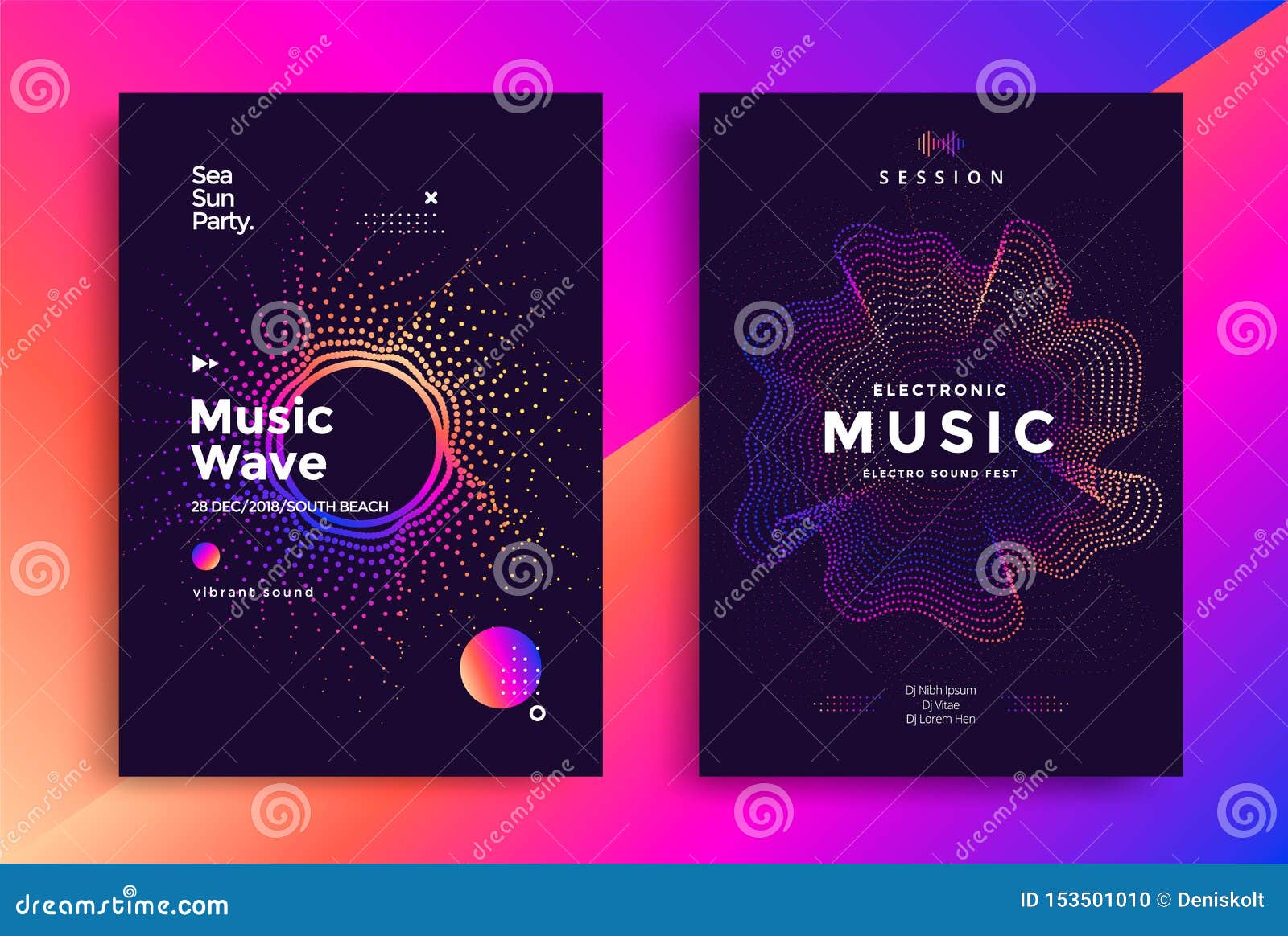 Music wave poster stock vector. Illustration of club - 153501010