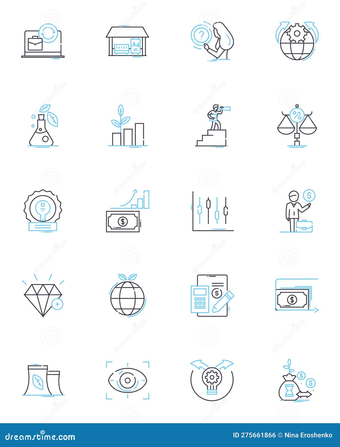 Electronic My Linear Icons Set. Advanced, Innovative, Futuristic ...