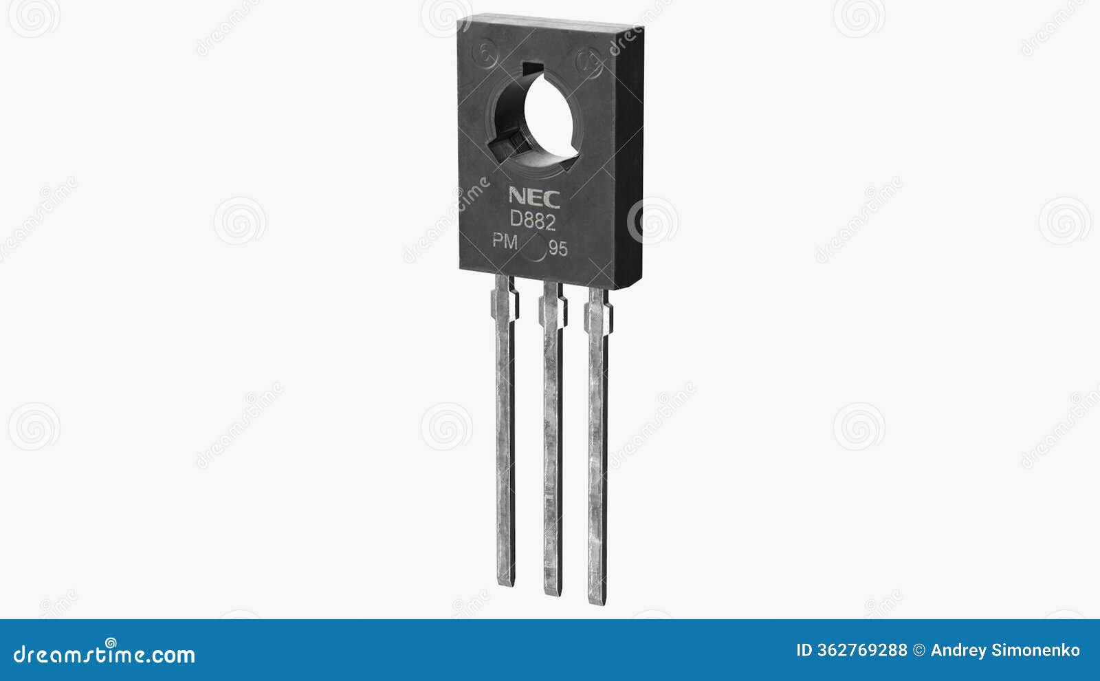 Electronic NEC D882 Transistor with Triple Pins Design Stock Photo ...