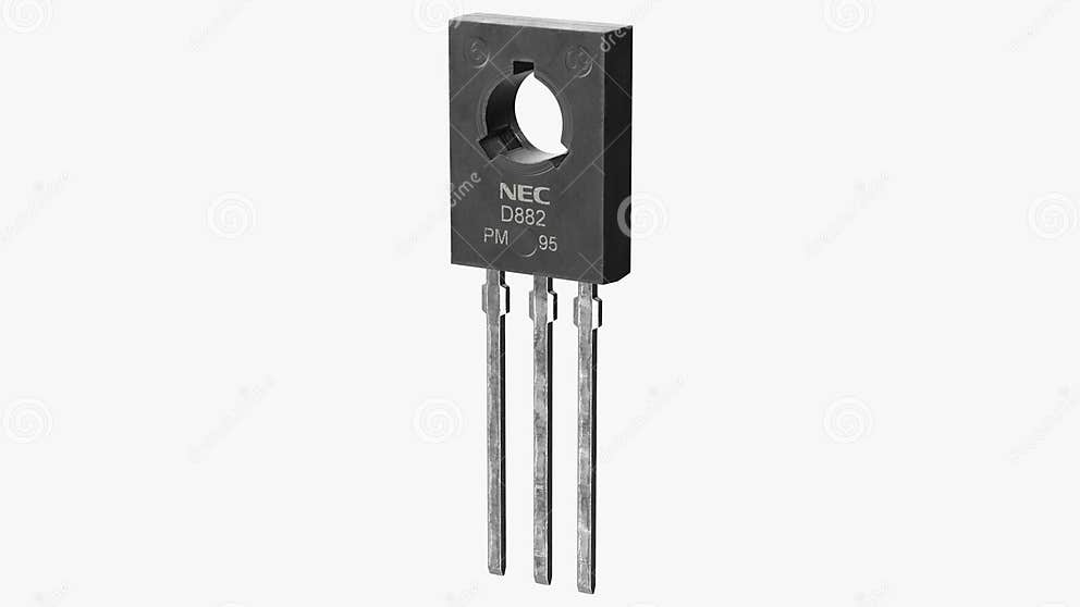 Electronic NEC D882 Transistor with Triple Pins Design Stock Photo ...
