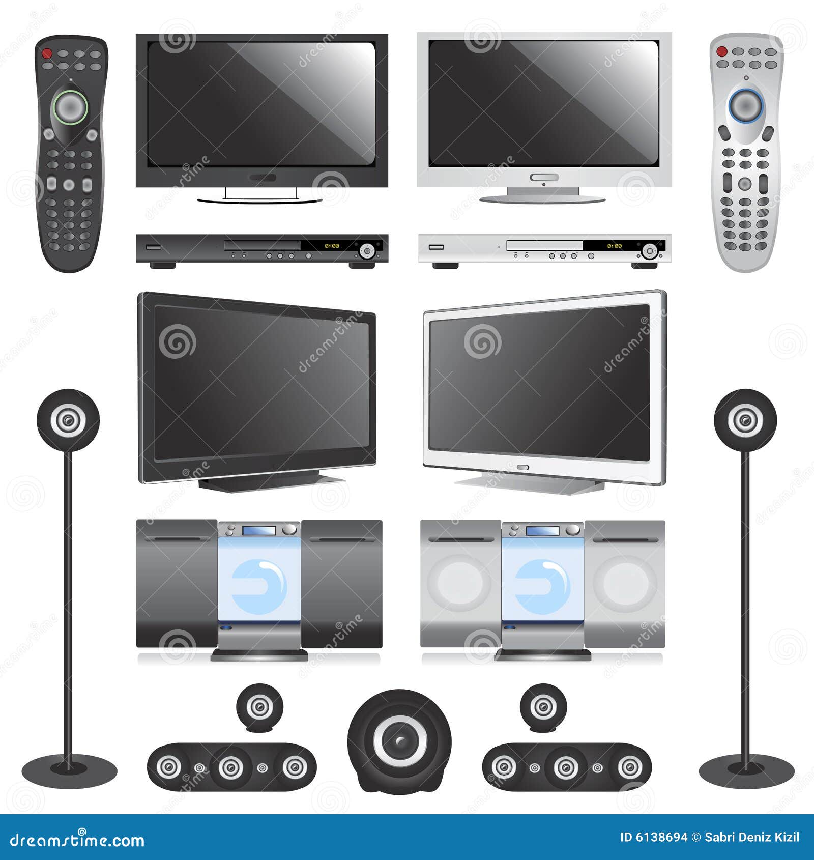 Electronic objects stock vector. Illustration of technology - 6138694