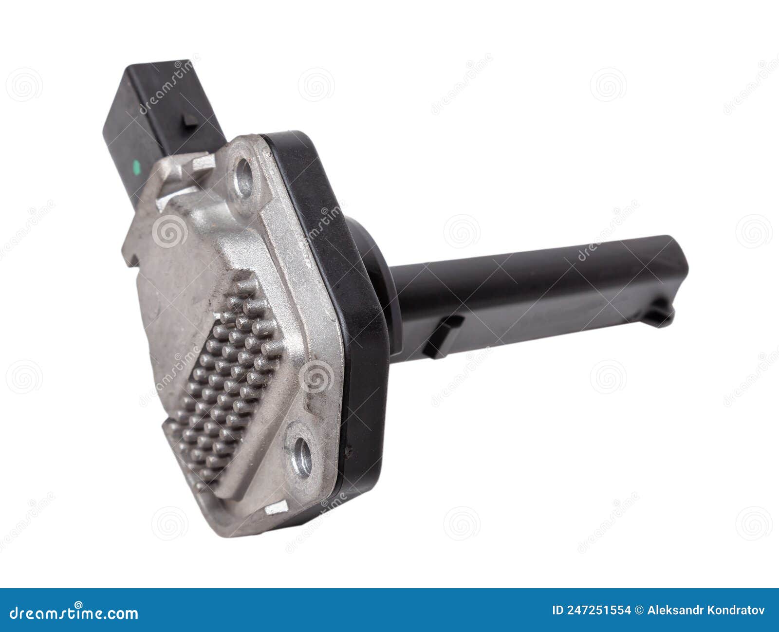 Electronic Oil Level Sensor in the Engine on a White Isolated ...