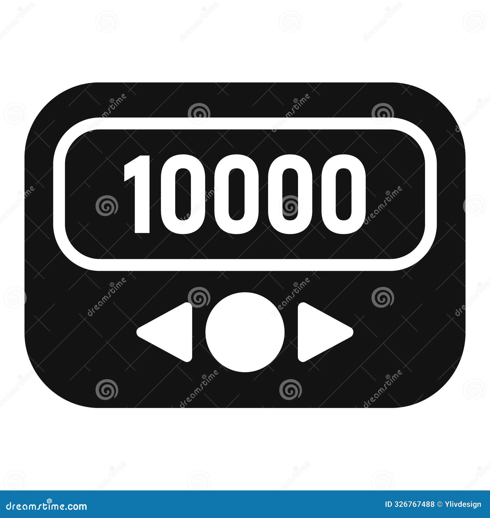 Electronic Pager Showing Number 10000 Icon Simple Style Stock Photo ...
