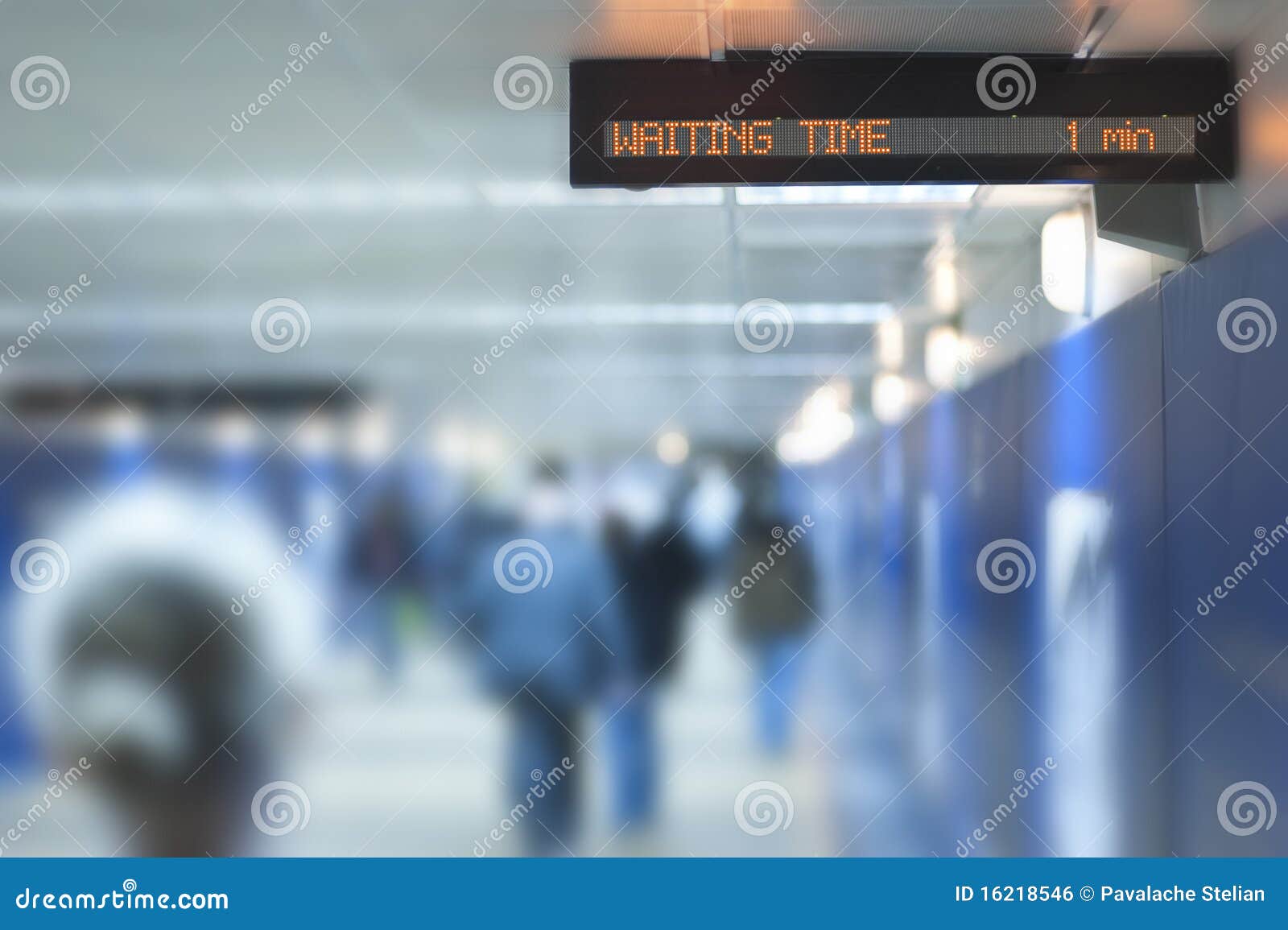 Electronic Panel with Sign (Waiting Time) Stock Photo - Image of flight ...